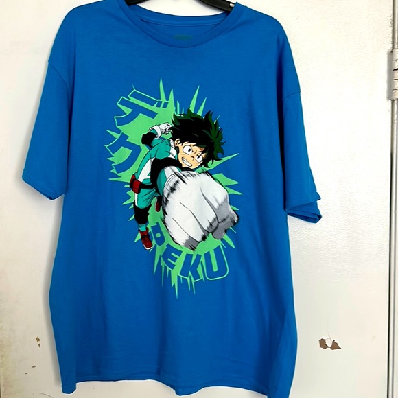 Funimation | Shirts | My Hero Academia Deku Blue Xl Tee Shirt | Poshmark